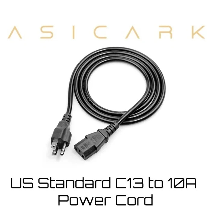 C13-10A Power Cord for ASIC Miners – EU/US/UK Plug Types Available ...